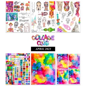 COLLAGE CLUB [APRIL 2023] Printables by Jameslukeburkecreative - Etsy