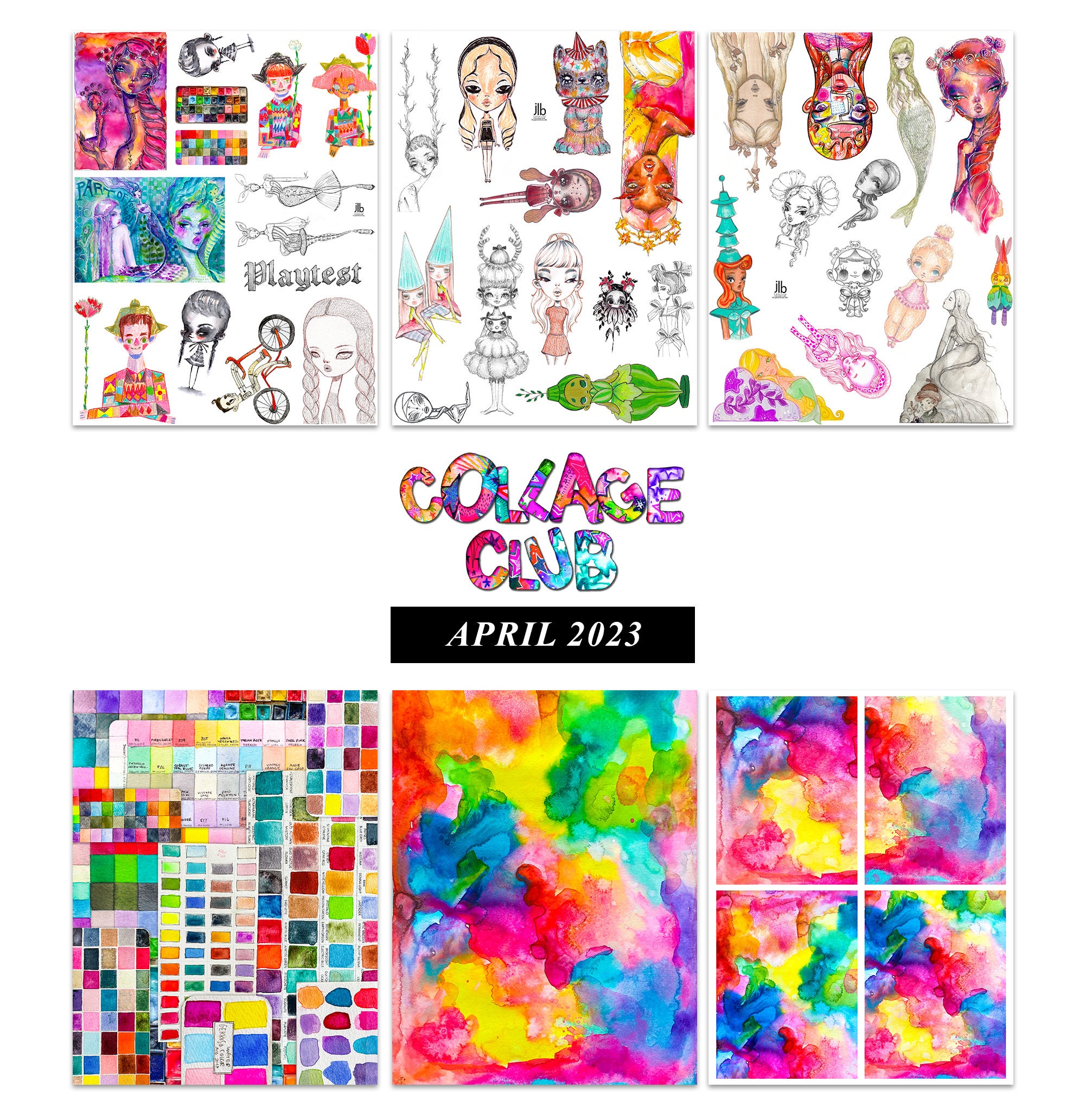 COLLAGE CLUB [APRIL 2023] Printables by Jameslukeburkecreative - Etsy