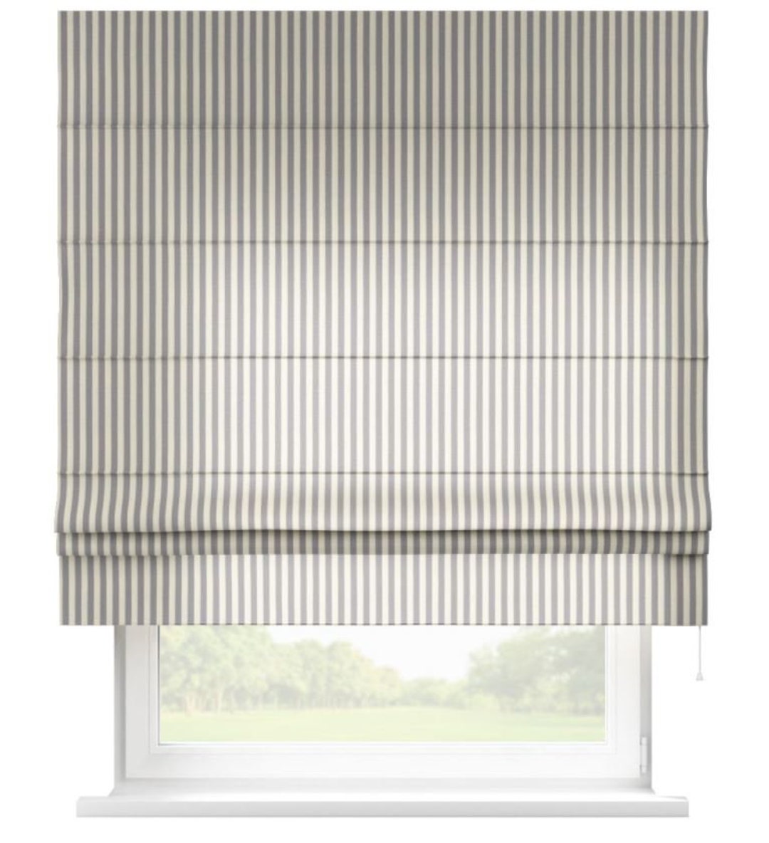 Raffrollo Blue/ecru Striped Custom-made Privacy Screen - Etsy