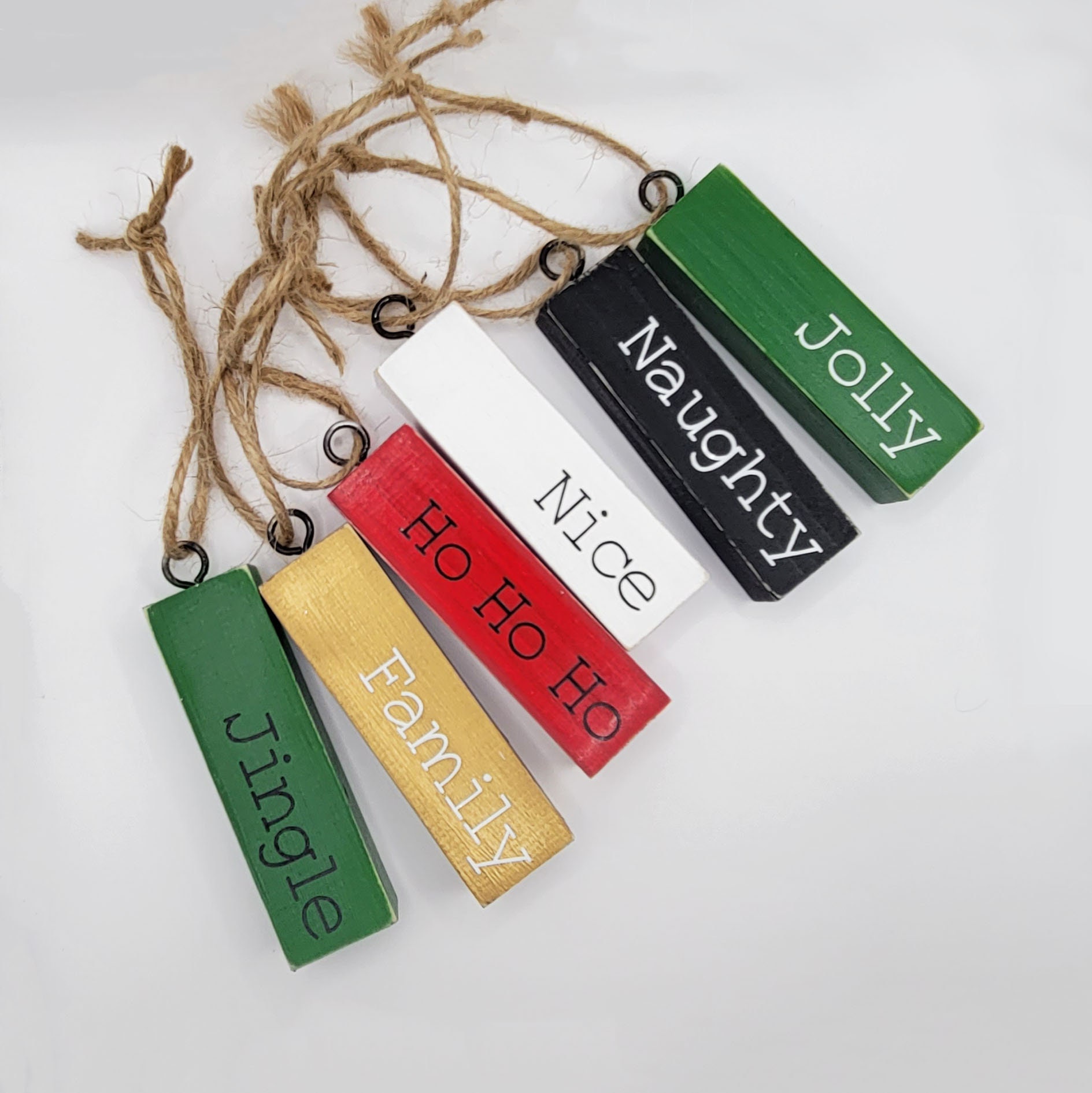 Custom Wood Block Christmas Ornaments Rustic Farmhouse Wood - Etsy