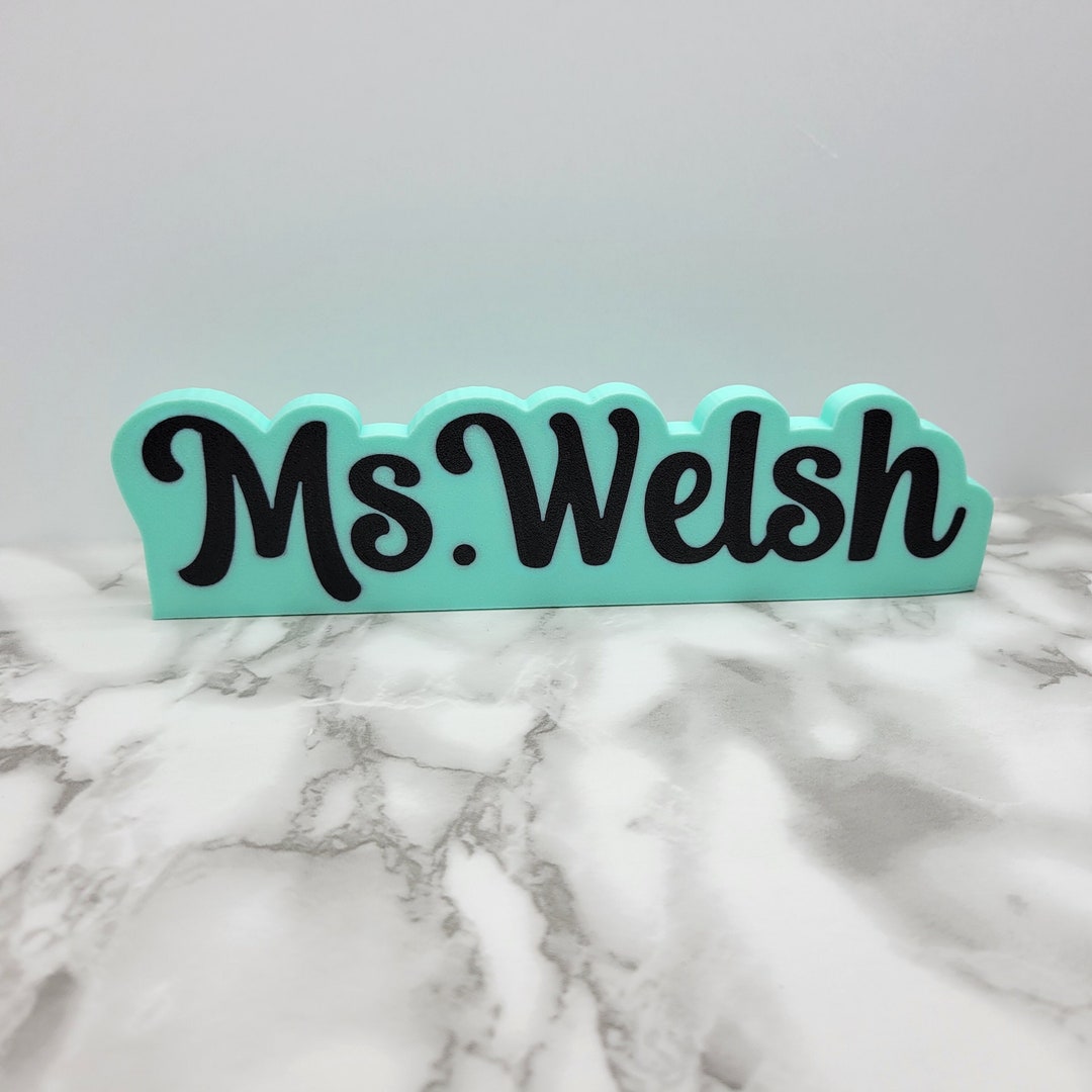 Personalized Teacher Name Plate, Custom New Teacher Gift, Desk Name ...