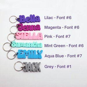 Name Keychain - Personalized Key Ring - 3d Printed Custom Name Charm ...