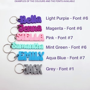 Name Keychain Personalized Key Ring 3d Printed Custom Name Charm Bag ...