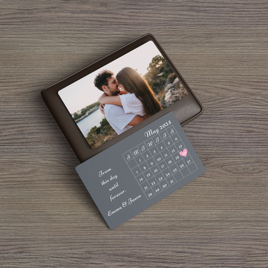 Personalized Photo Wallet Card, Custom Calendar Wallet Card Insert ...