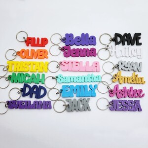 Name Keychain Personalized Key Ring 3d Printed Custom Name Charm Bag ...