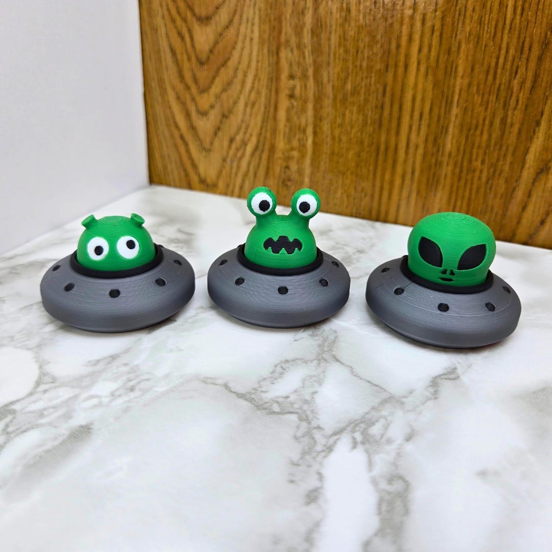Little Alien UFO Clicker Fidget Toy – 3D Printed Mechanical Switch ...