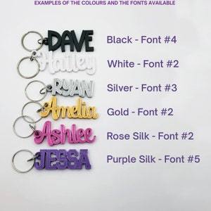 Name Keychain Personalized Key Ring 3d Printed Custom Name Charm Bag ...