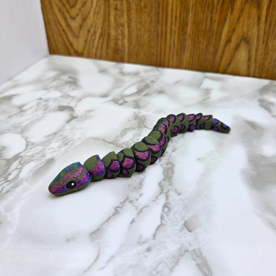 Articulating Snake Fidget Toy, Snake Keychain, Articulated Snake, Snake ...