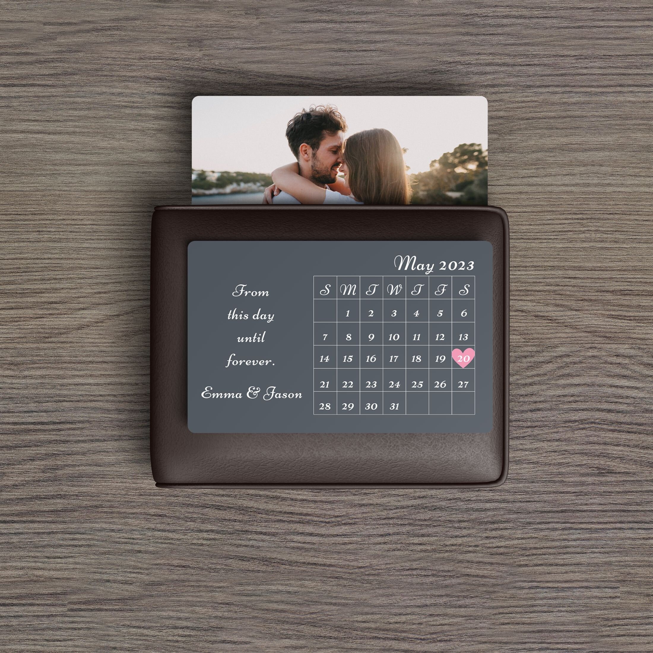 Personalized Photo Wallet Card, Custom Calendar Wallet Card Insert ...