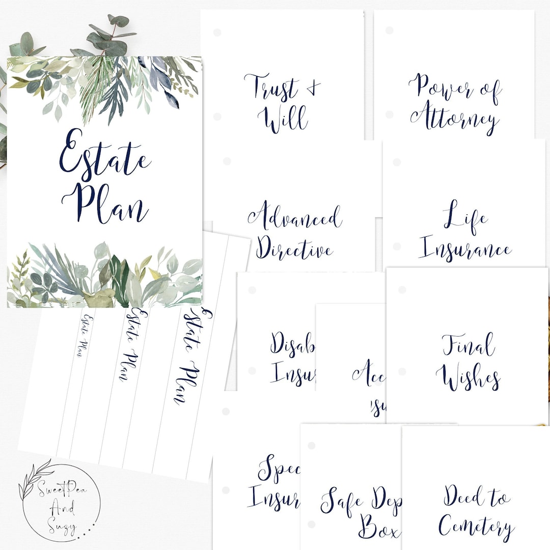 Organize Your EXISTING Estate Plan Documents, Organization Cover Pages ...