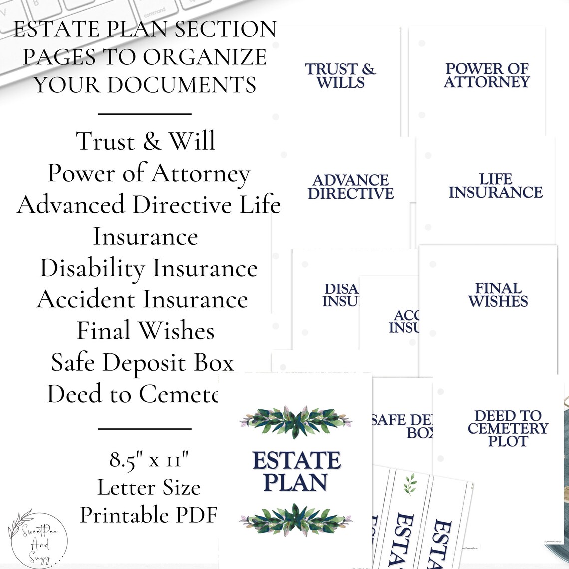 Organize Your EXISTING Estate Plan Documents, Organization Cover Pages ...