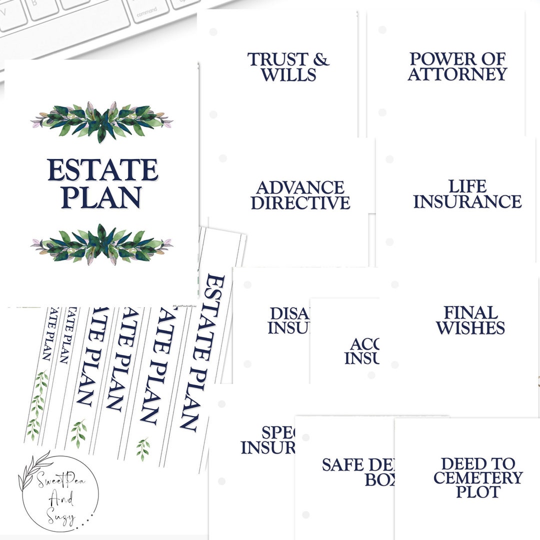Organize Your EXISTING Estate Plan Documents, Organization Cover Pages ...