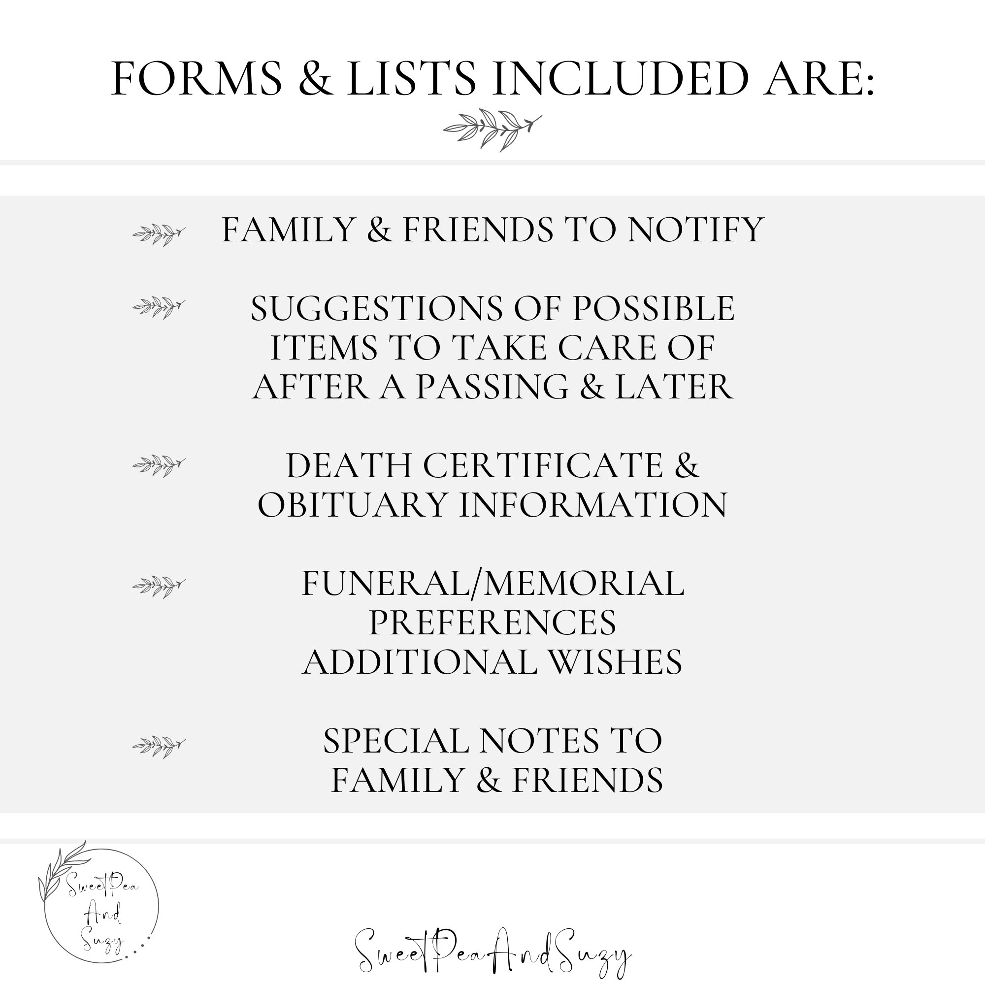 Final Wishes, Printable End of Life Planner, Let Your Family Know Your ...