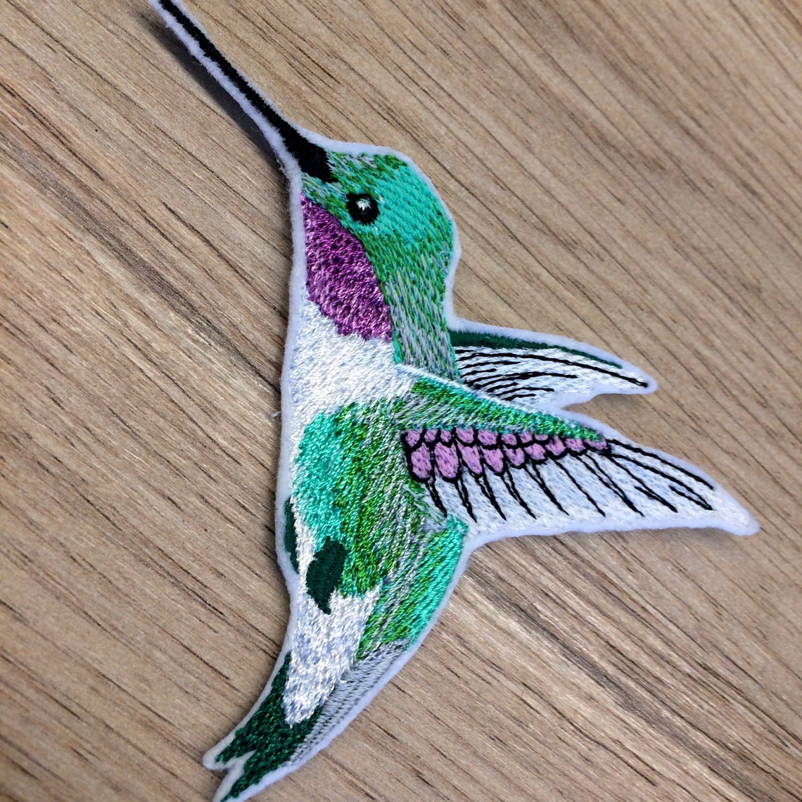 Hummingbird Embroidered Patch Iron On Sew On DIY Sewing Cute | Etsy
