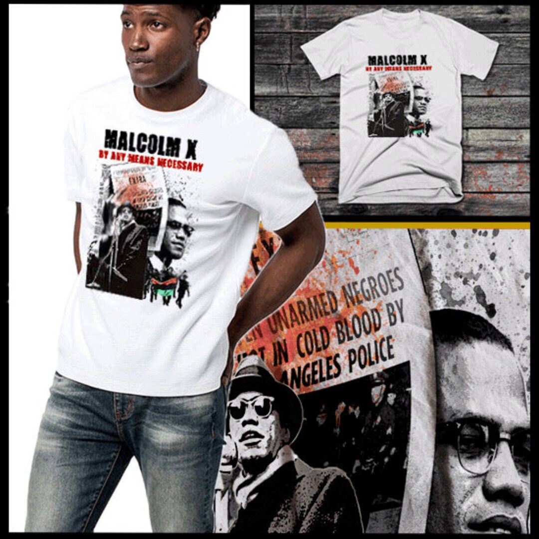 Black History Month Malcolm X T-shirt Marcus Garvey Huey P Newton ...