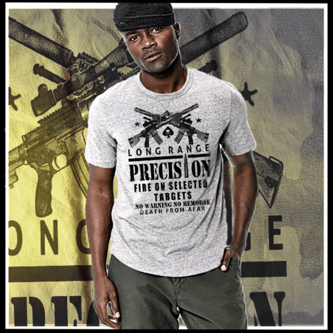 Military Sniper T-shirt Marksman SWAT Iraq Afghanistan Combat Veteran ...