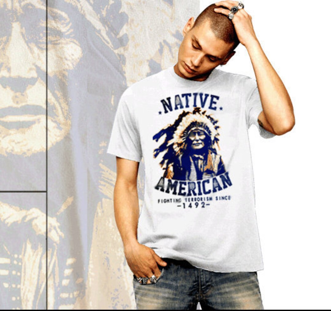 Native American Indian T-shirt Warrior Tribal Spirit With Headdress ...