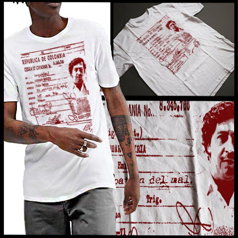 Pablo Escobar T-shirt Druglord ID King of Cocaine Medellin - Etsy