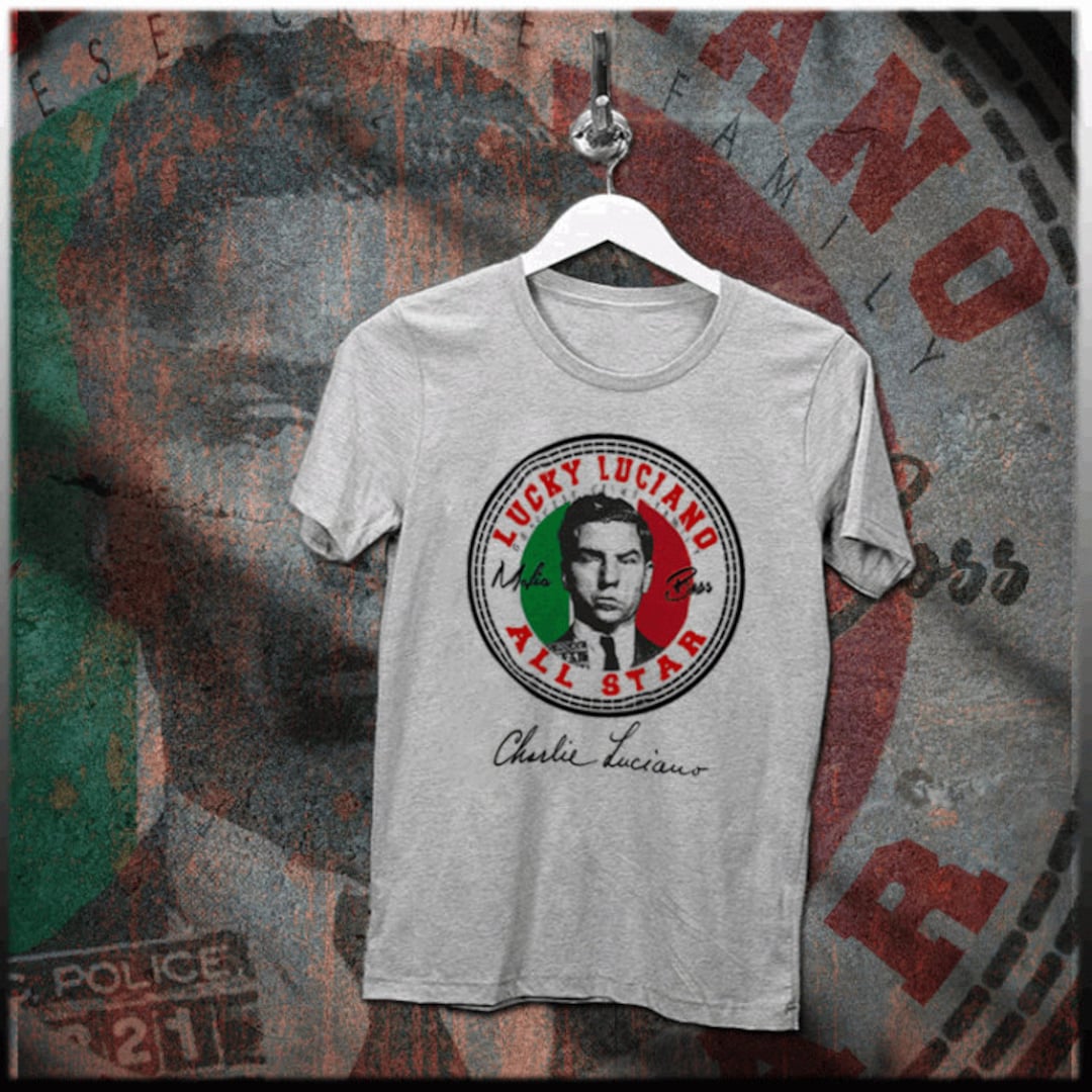 Lucky Luciano T-shirt Mob Boss Mafia Gangster Crime Boss Tee - Etsy