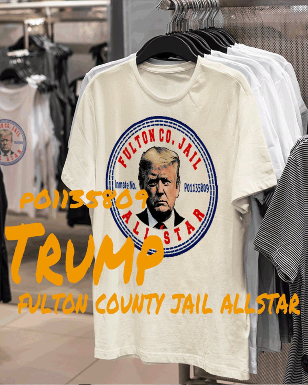 Donald J Trump Mugshot Tee Donald Trump Fulton County Jail T-shirt ...