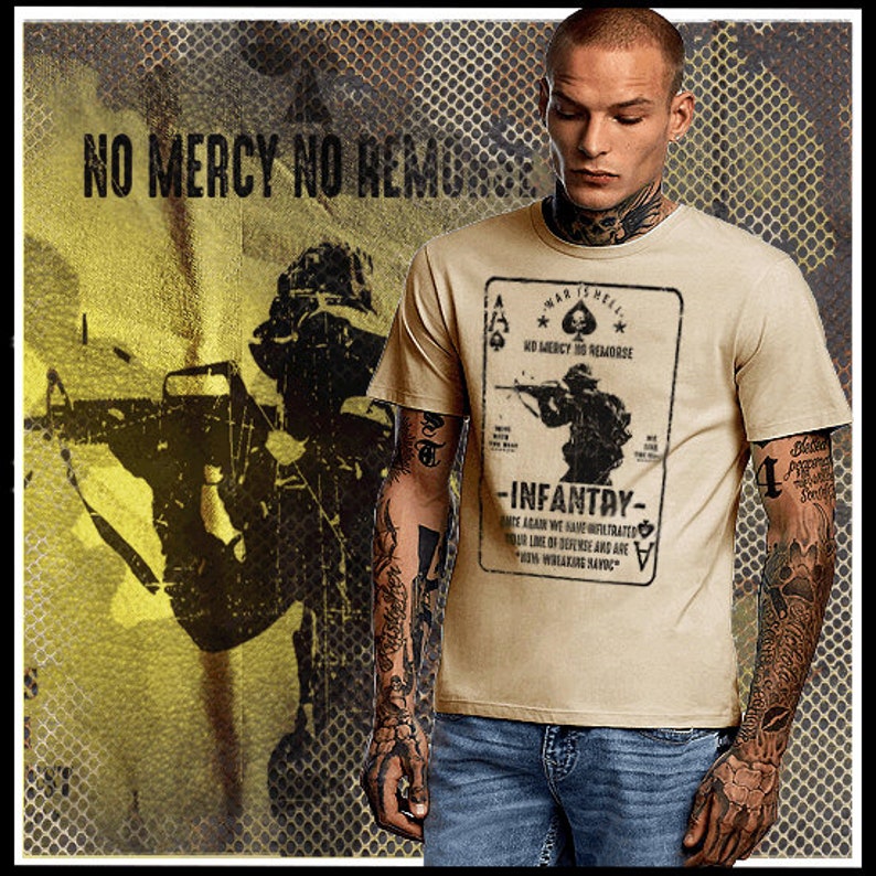 Army Infantryman T-shirt Commando Marine Grunt Combat Arms Machine ...
