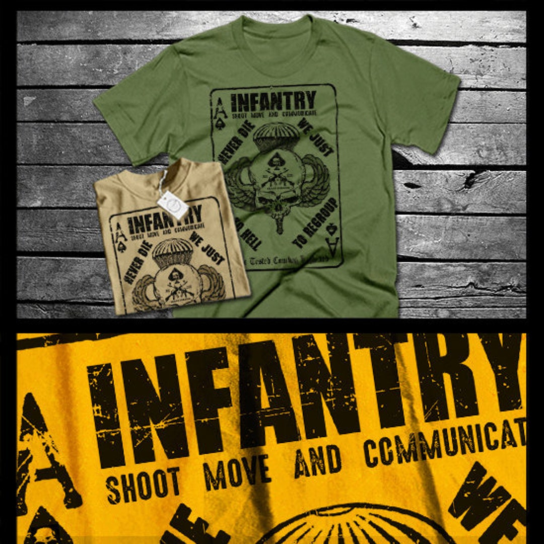 Army Infantryman T-shirt Commando Marine Grunt Combat Arms Machine ...