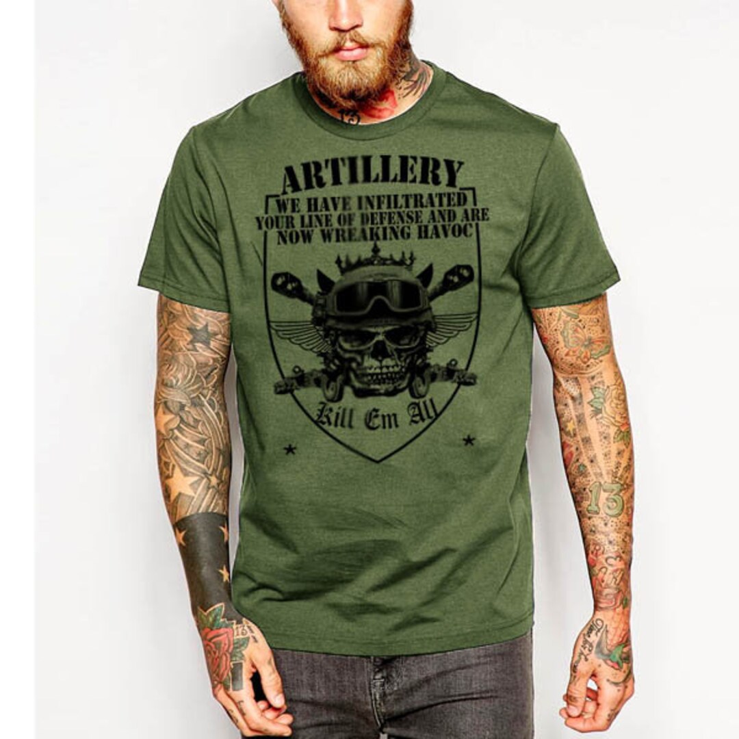 Artillery Combat Veteran T-shirt Army Navy Army Reserves, Sas,rangers ...