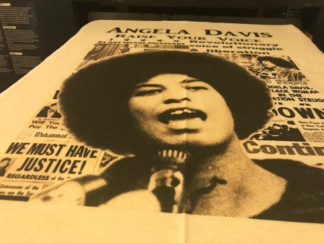 Angela Davis T-shirt Black History Month Cotton Tee Raise Your - Etsy