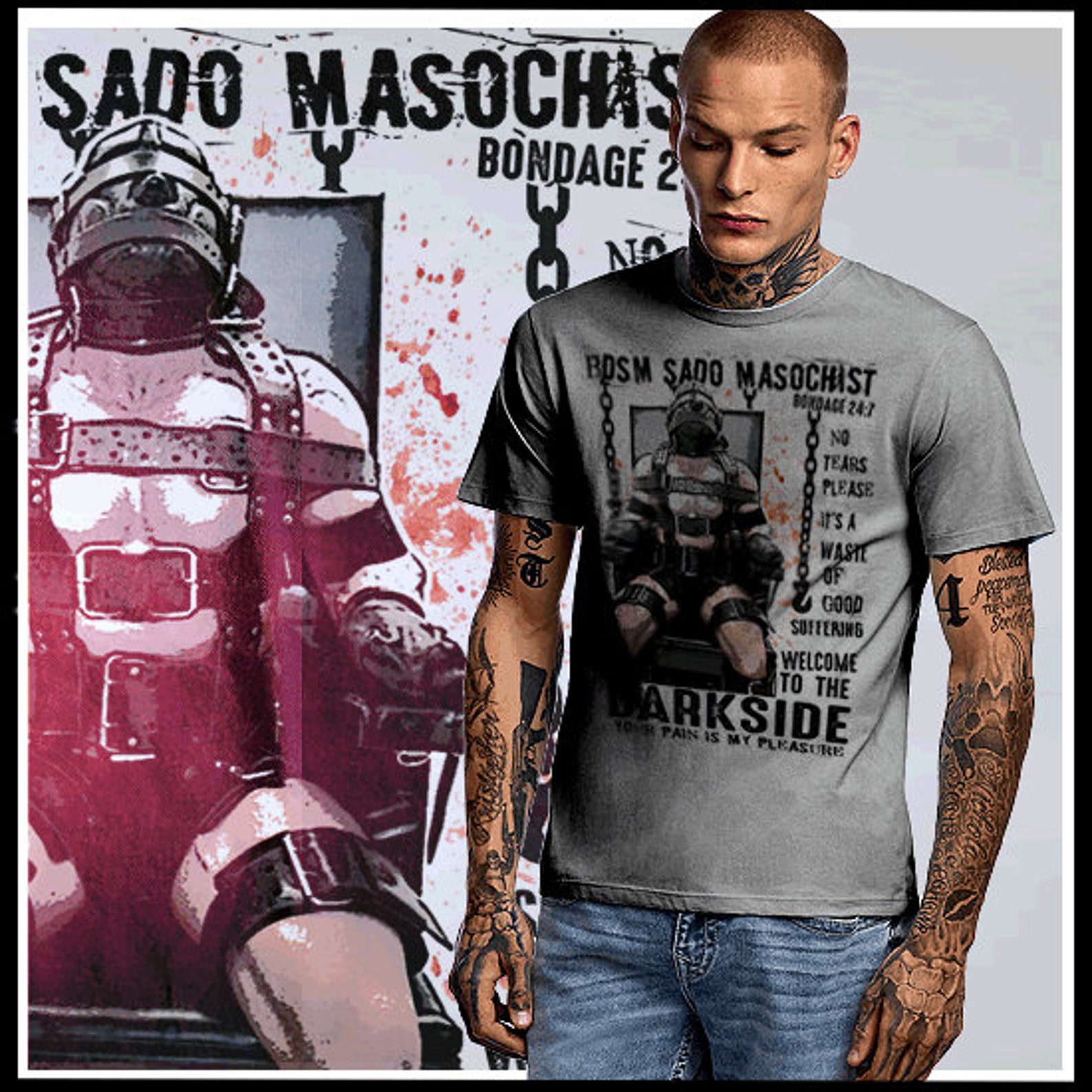 Bdsm Fetish Sado Masochist T Shirt Bondage Sensory Deprivation Etsy