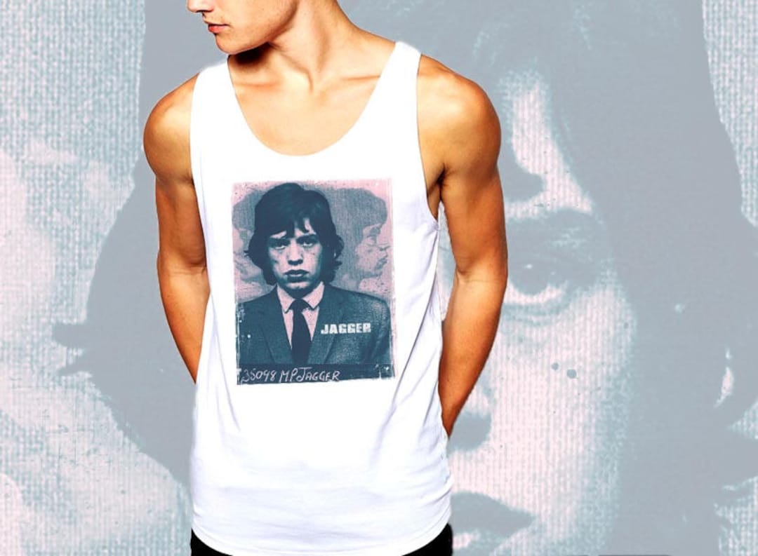 Celebrity Mugshot Tank Top Public Prison Photo Mick Jagger - Etsy