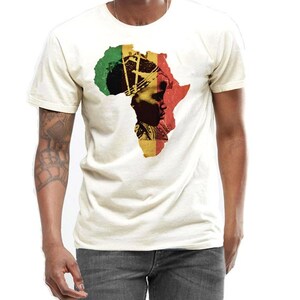 Africa T-shirt Tribal African Map Reggae Colors Cotton Tee - Etsy