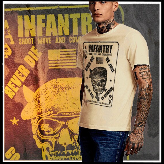 Army Infantryman T-shirt Commando Marine Grunt Combat Arms | Etsy