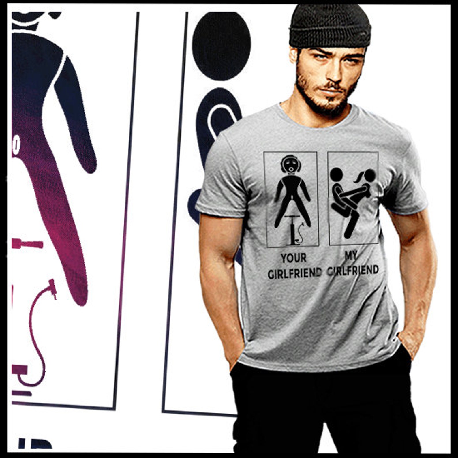 Your Girlfriend Doll With Pump My Real Girlfriend Bdsm T Shirt Etsy