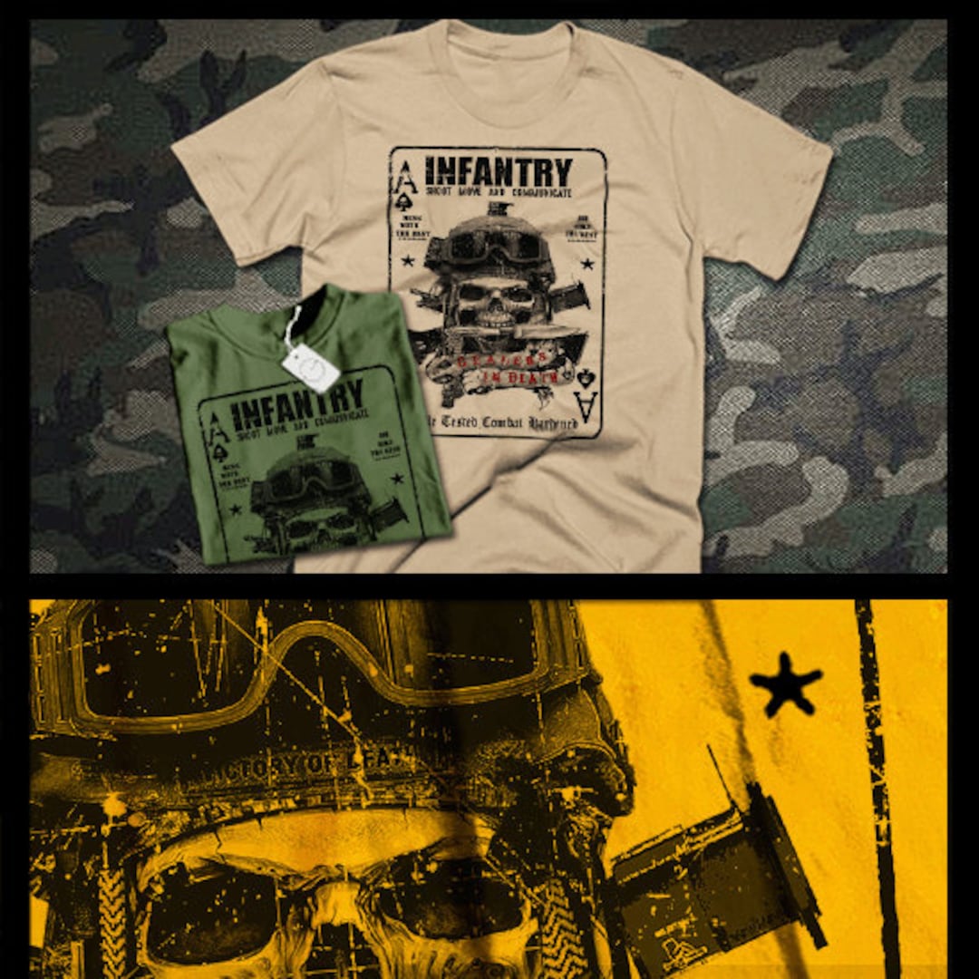 Army Infantryman T-shirt Commando Combat Arms Machine Gunner Sapper ...