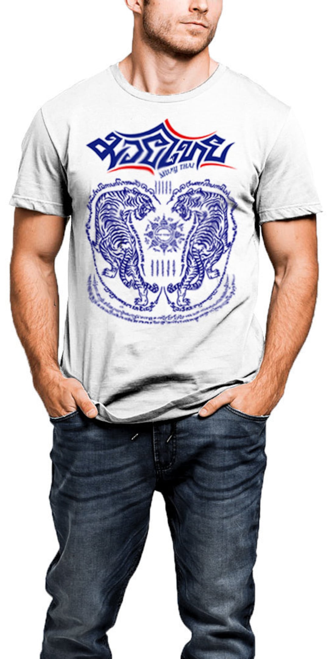 Muay Thai T-shirt Thai Boxing Yak Sant Full Contact Muay Boron Tiger ...