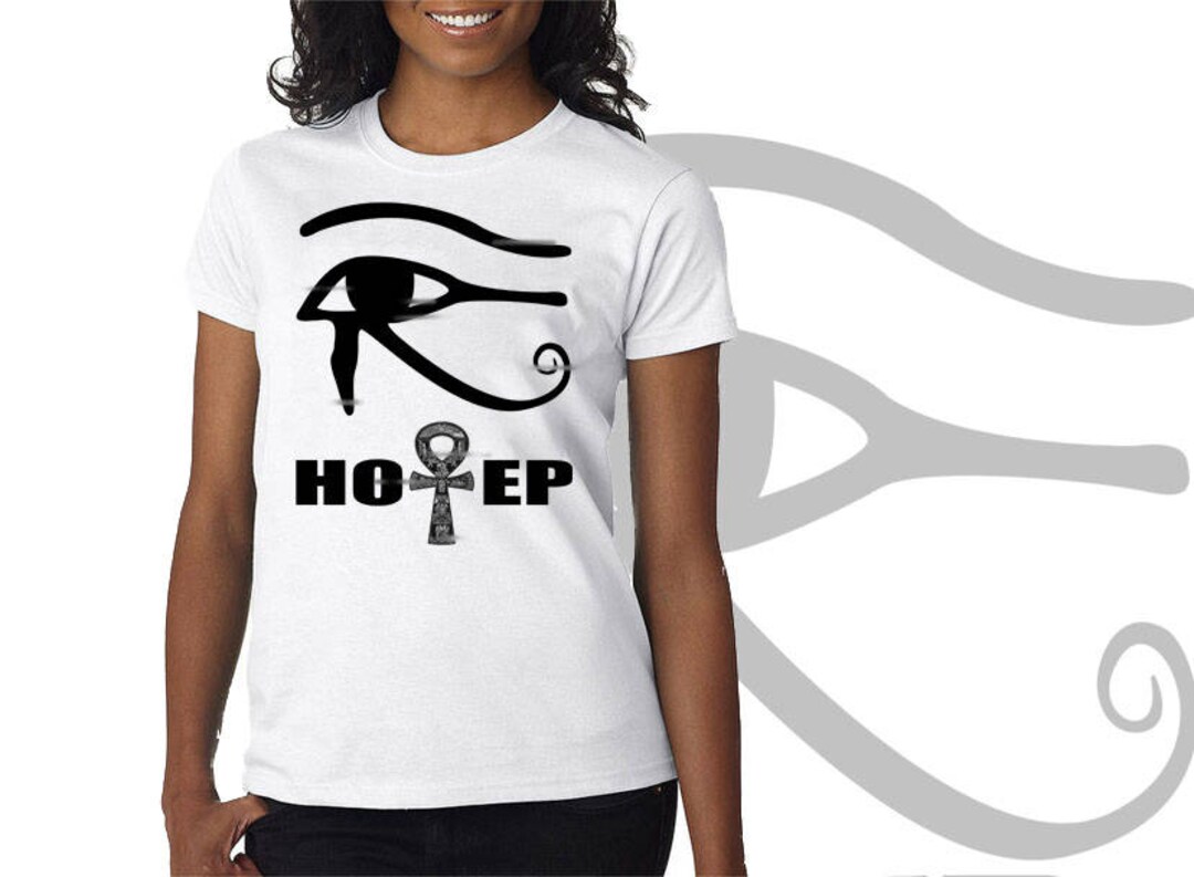 Hotep T-shirt Ancient Egypt Kemetic Eye of Horus and Ankh Women Tee - Etsy