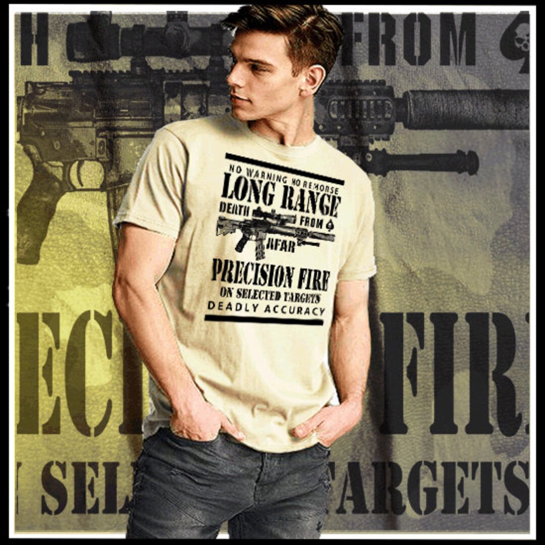 Military Sniper T-shirt Marksman SWAT Iraq Afghanistan Combat Veteran ...