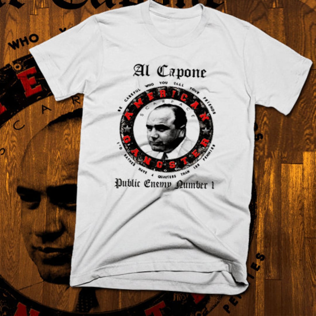 Al Capone T-shirt American Gangster Mafia Don Scarface Cotton Tee - Etsy