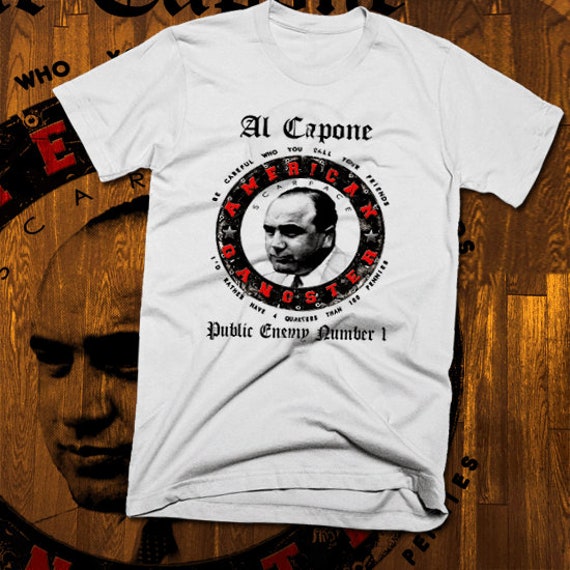 Al Capone T-shirt American Gangster Mafia Don Scarface Cotton | Etsy