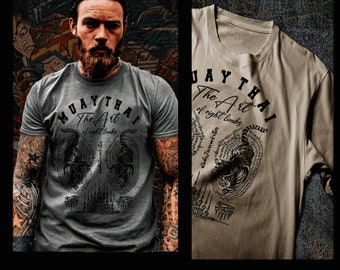 Muay Thai Thailand Sak Yant Fighter Tattoo Thai Boxer T-shirt ...