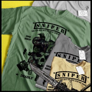 Military Sniper T-shirt Marksman SWAT Iraq Afghanistan Combat Veteran ...
