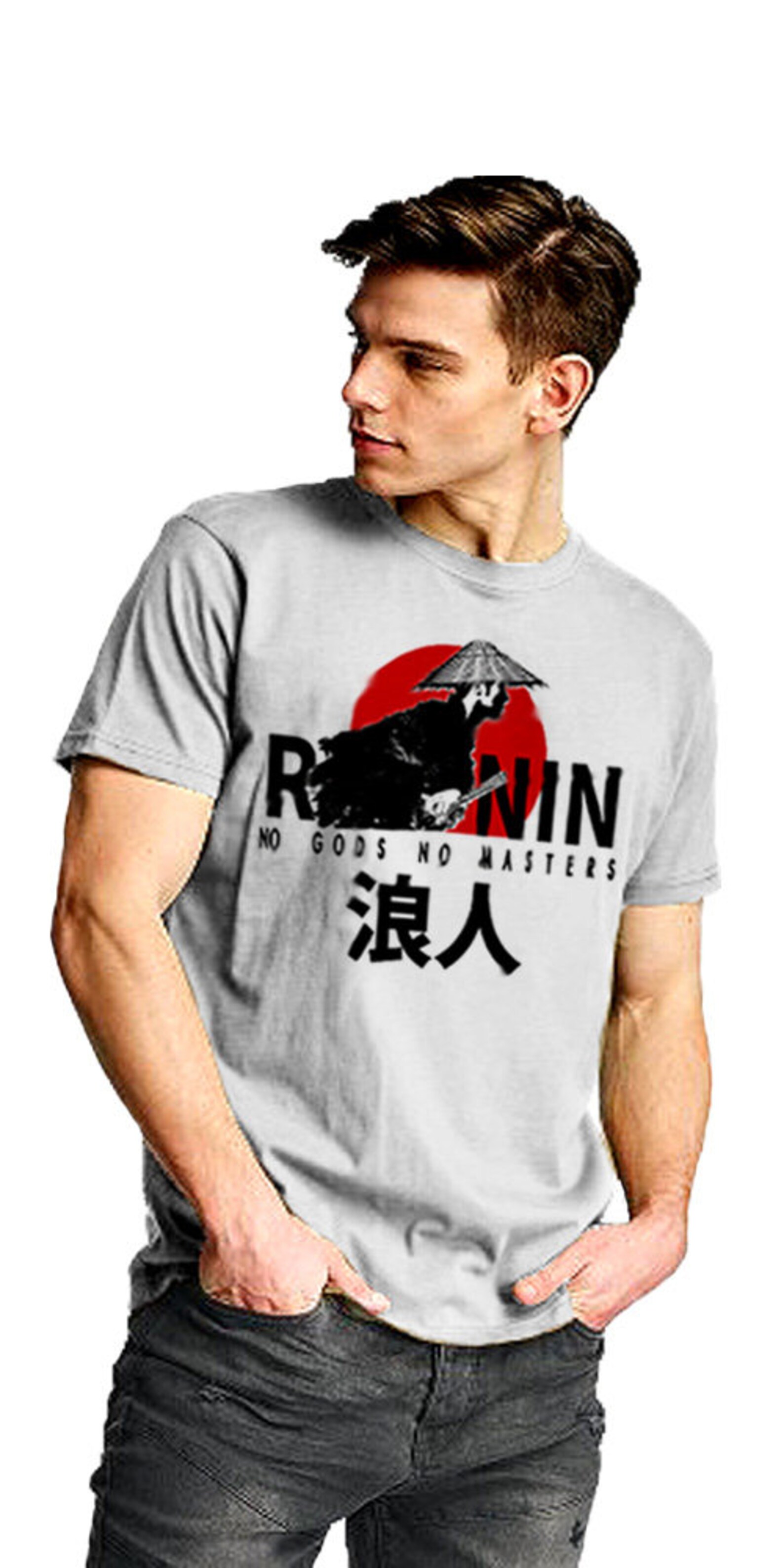 Ronin Samurai With Katana Japanese Rising Sun T-shirt - Etsy