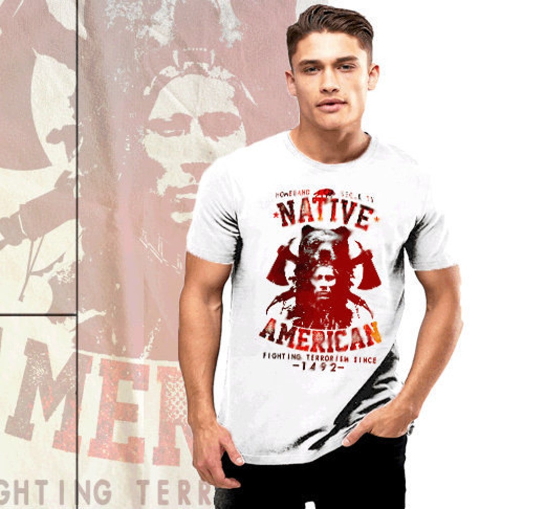 Native American Indian T-shirt Warrior Spirit With Headdress Indigenous ...