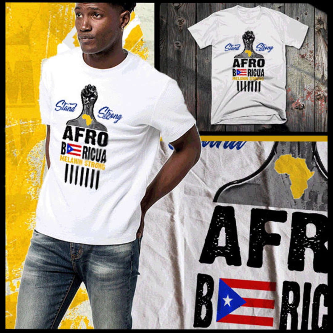 Afro Boricua Afro Pick Puerto Rico T-shirt Afro Boricua Taino Puerto ...