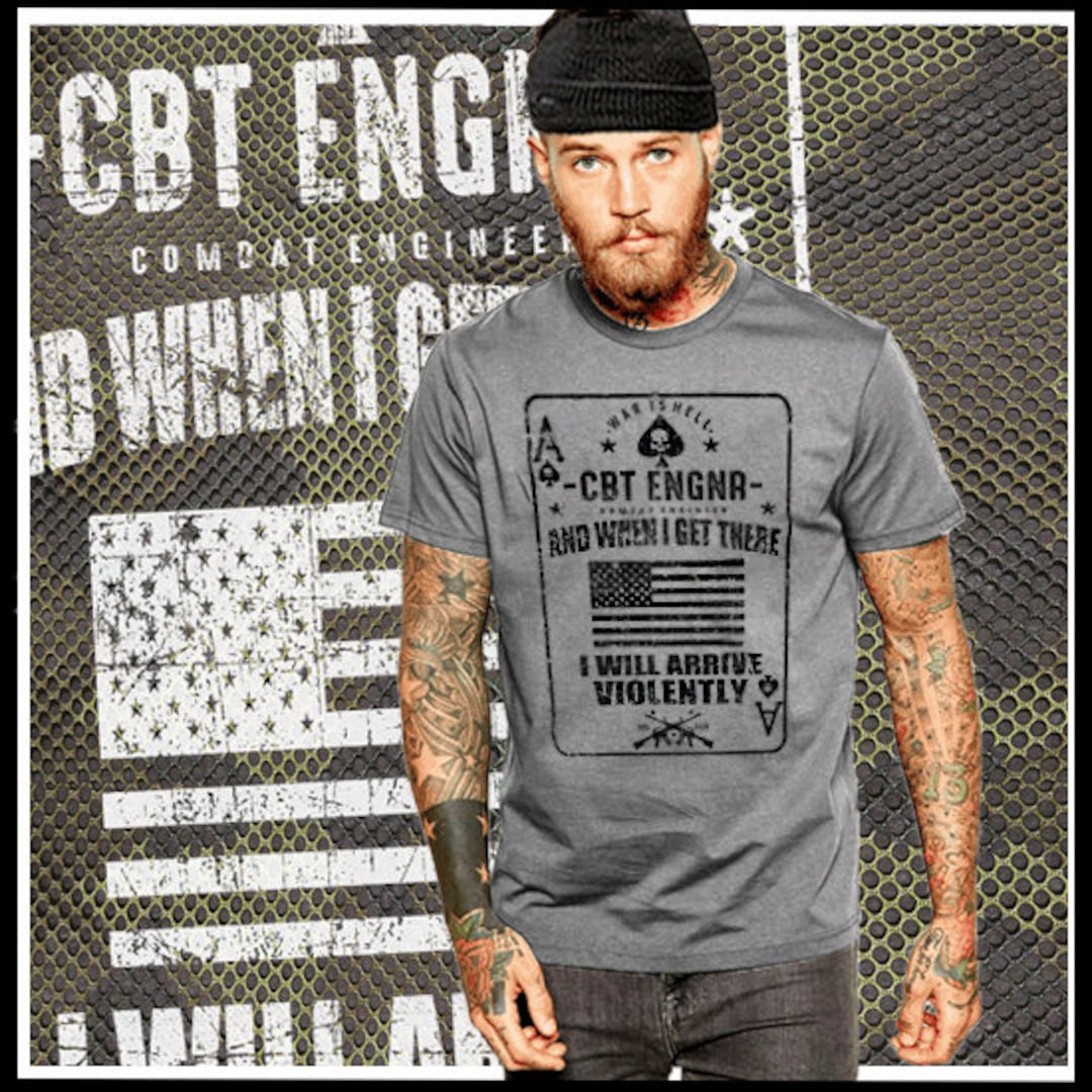 Combat Engineer Arrive Violently Sapper Quote T-shirt - Etsy