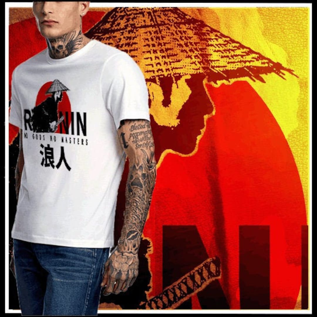 Ronin Samurai With Katana Japanese Rising Sun T-shirt - Etsy