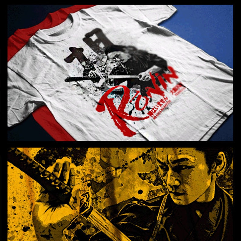 Ronin Samurai Holding Deadly Katana With Japanese Kanji Script - Etsy