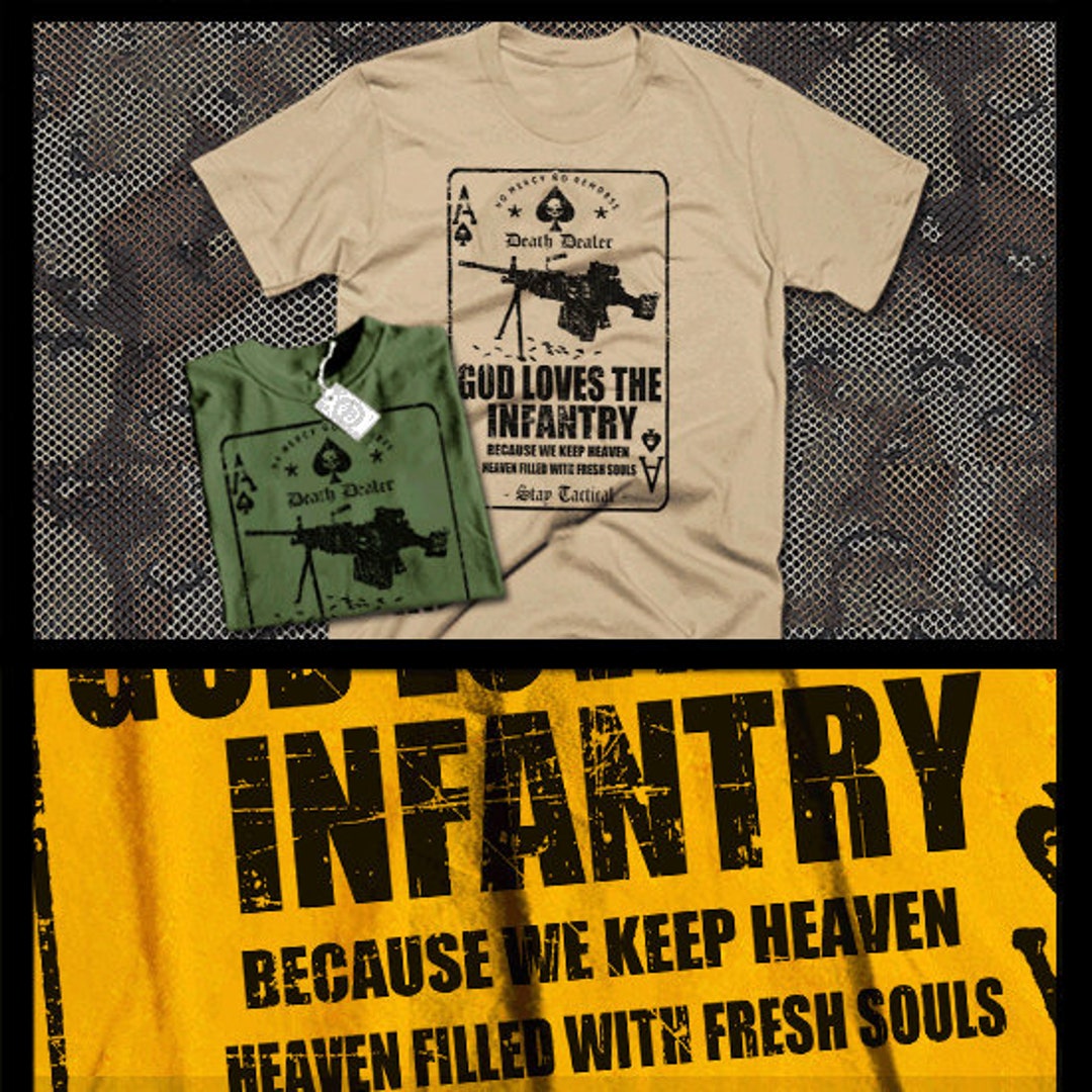 Army Infantryman T-shirt Commando Combat Arms Machine Gunner Sapper ...
