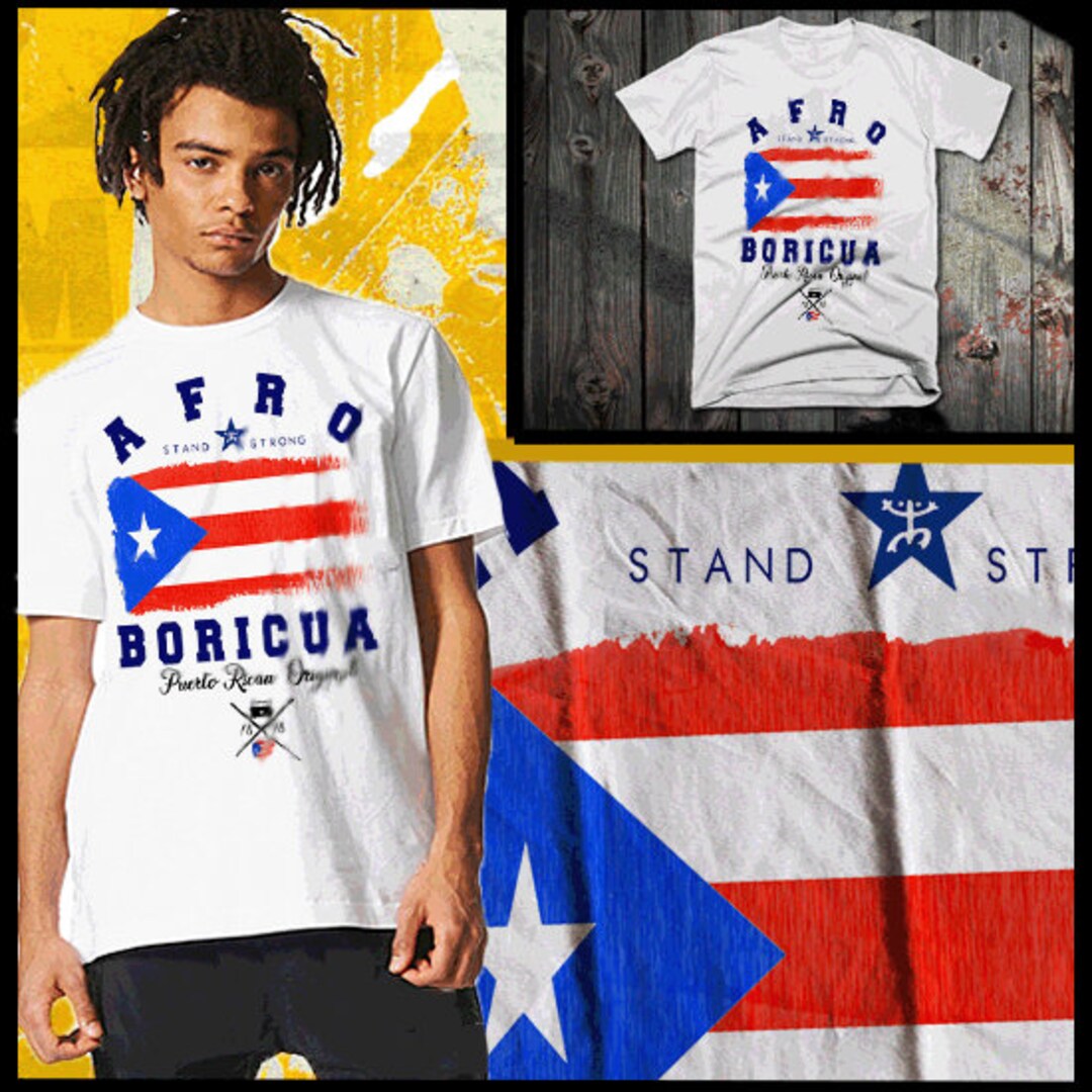 Afro Boricua T-shirt Afro Latino Puerto Rico Boricua Taino Puerto Rican ...