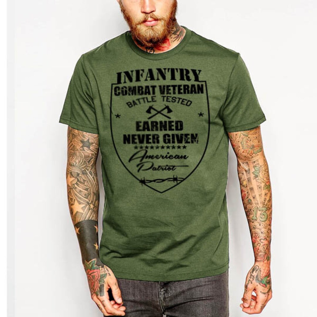 Infantry Combat Veteran T-shirt Army Navy Army Reserves, Sas,rangers ...